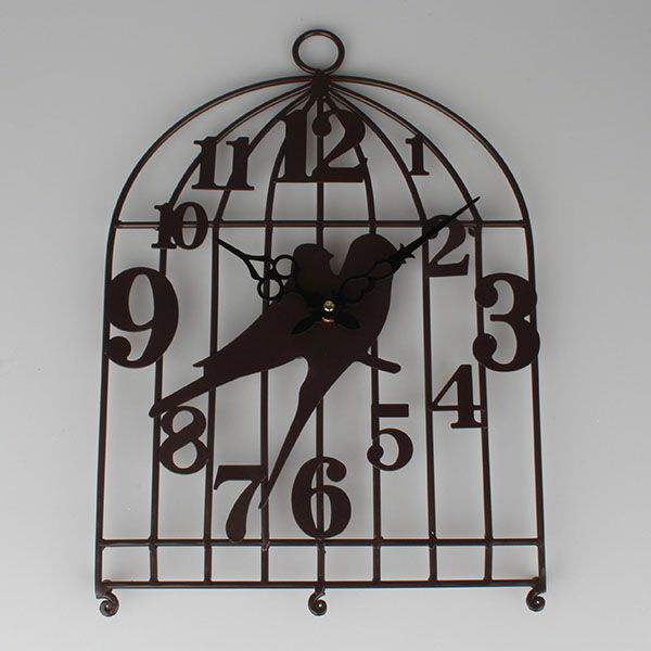 Metal wall clock birds 1/10 | dakls.cz